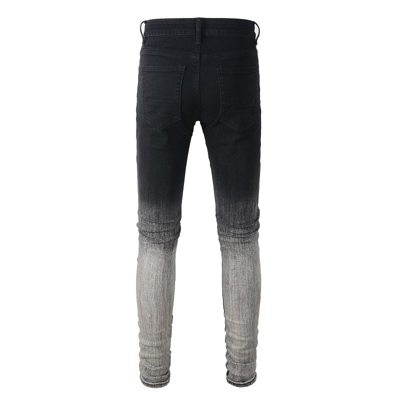 Repaired Panelled Dip Fade Jean - Black – SAINT JAXON